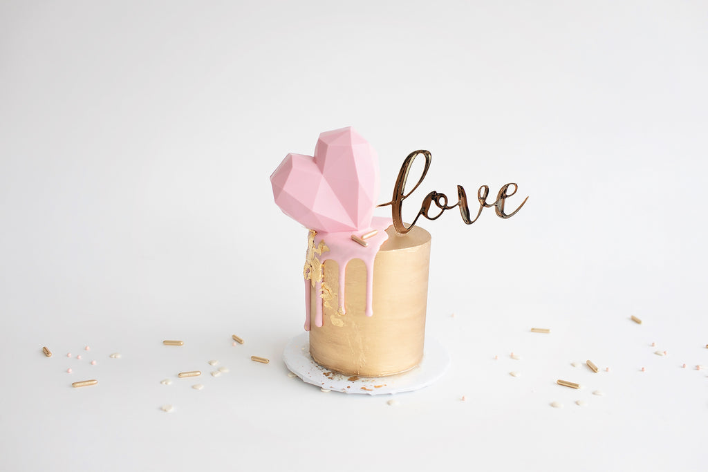 Geo Heart Mini Cake – GD Cakes